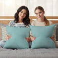 Aqua Pillow Covers Set of 2, Natural Solid Color Organic Mottling ...