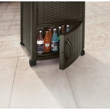 Suncast 77 qt. Resin Wicker Outdoor Cooler Station® Patio Cooler, Java ...