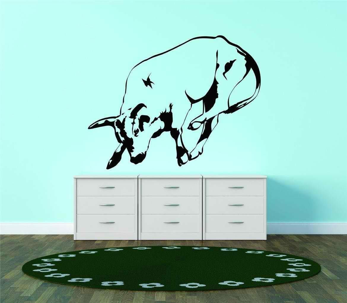 Design With Vinyl Artwork Steer Bull Bucking Rodeo Contest Riding Dide ...