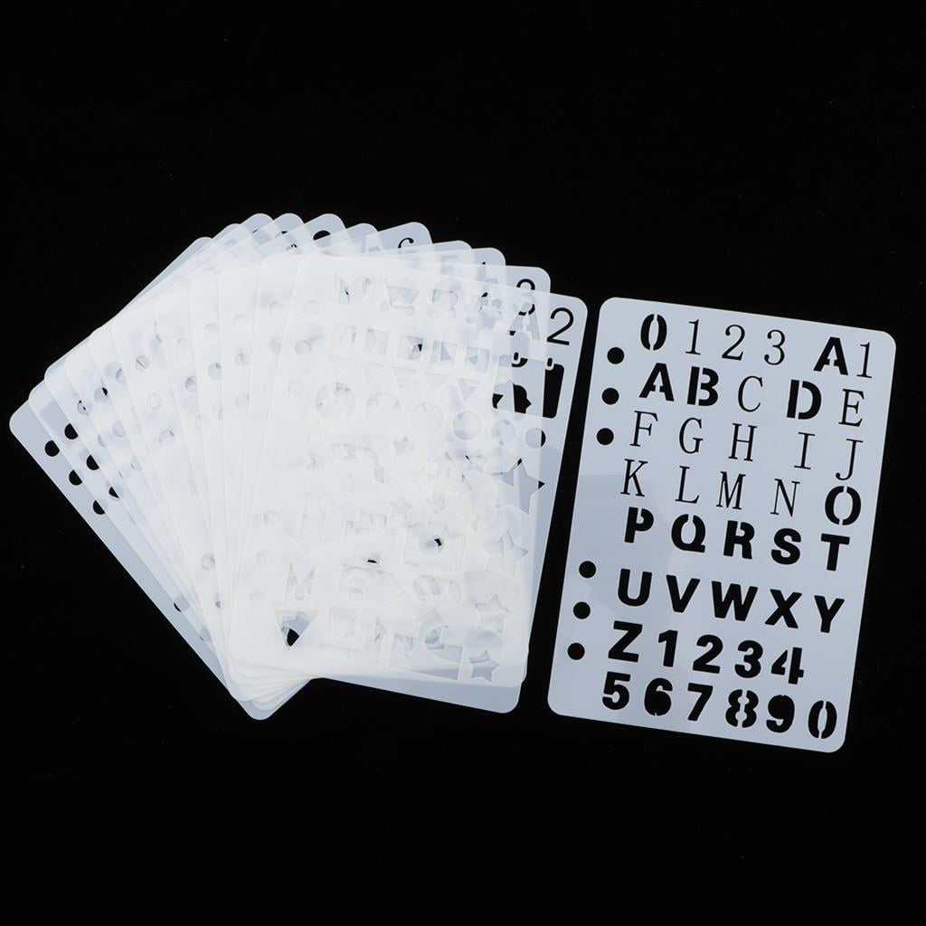 12 / 24pcs Assorted Template Drawing Stencil Art - Various Types ...