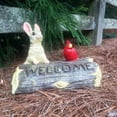 Homestyles 15"L Bunny Rabbit and Cardinal Bird Welcome Sign Home ...