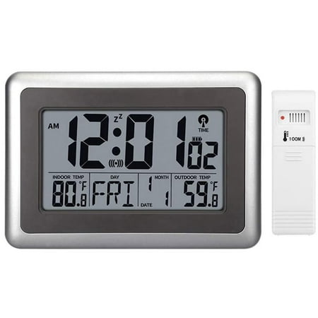 Atomic Wall Desk Clock With Temperature Date Calendar For Kitchen ...