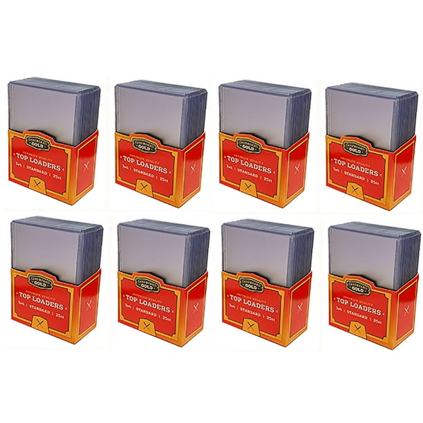 200ct Cardboard Gold 3x4 Top Loader, For Standard Size Cards - Walmart.com