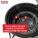 Weber Summit Kamado E6 Charcoal BBQ Grill w/Stainless Steel Lid, Black ...