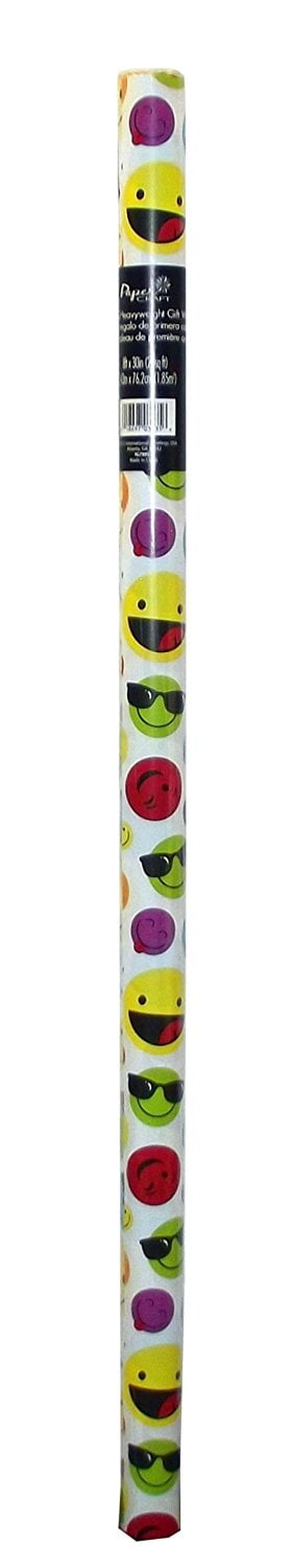 Paper Craft Smiley Face Gift Wrap Roll, 8 feet X 30 inches - Walmart.com