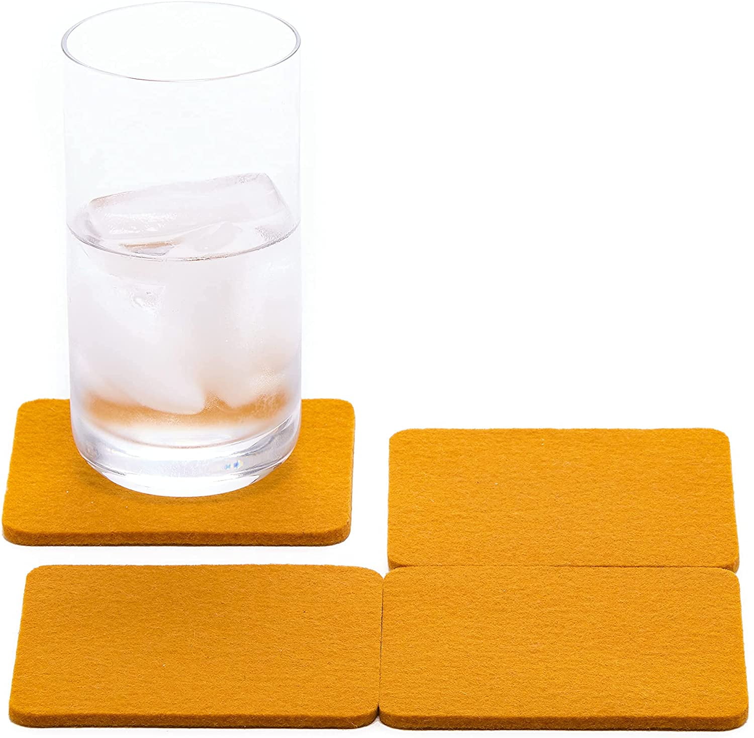 Bierfilzl Square Felt s - Multi-Color Set of 4-100% Merino Wool - Water ...