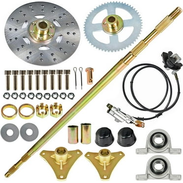 29" Rear Axle Assembly Complete Wheel Hub Kit for Go Kart Quad Trike ...