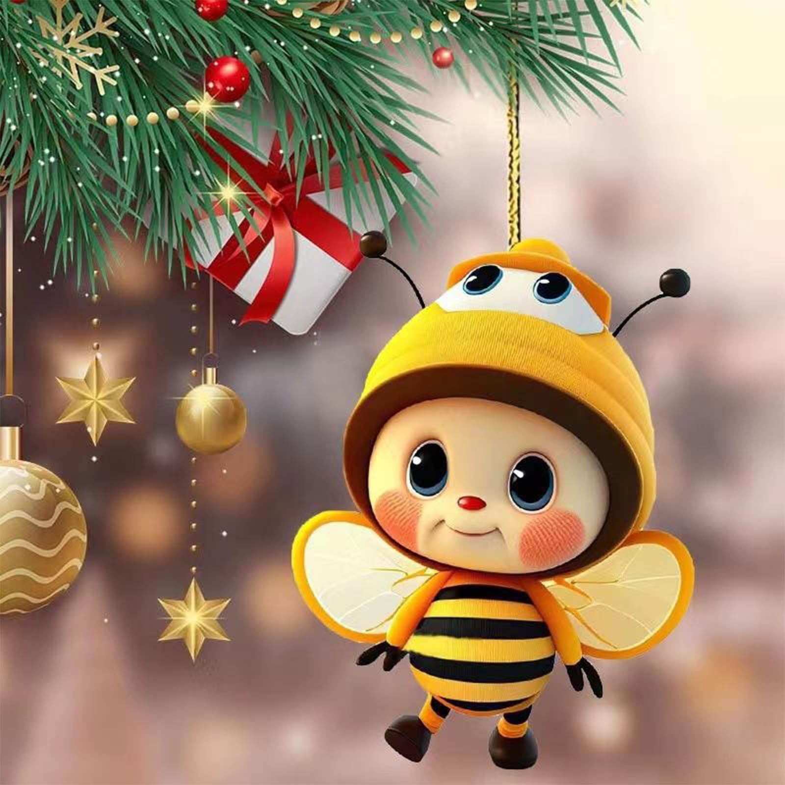 Click here for Staron Bee Ornaments Christmas Tree Ornaments Acry... prices