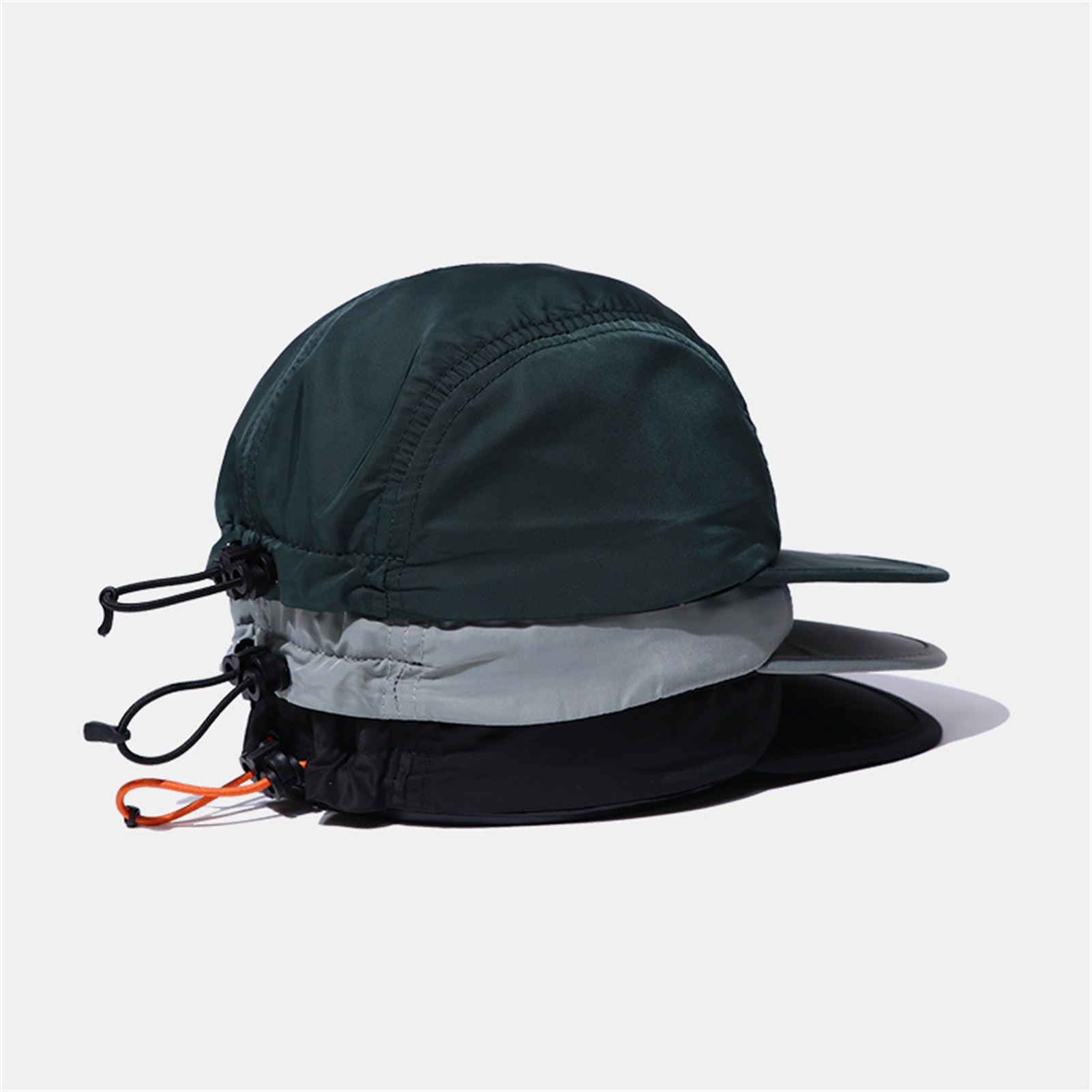 Baseball Cap Drawstring Sun Protection Solid Color Men Women Unisex ...