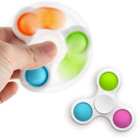 HTCM Pop It Fidget Spinner | Push Simple Dimple Sensory Hand Spinner ...