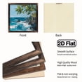 1pc Vintage Tropical Palm Trees & Ocean Waves Wall Art, 8x8in. Beach ...