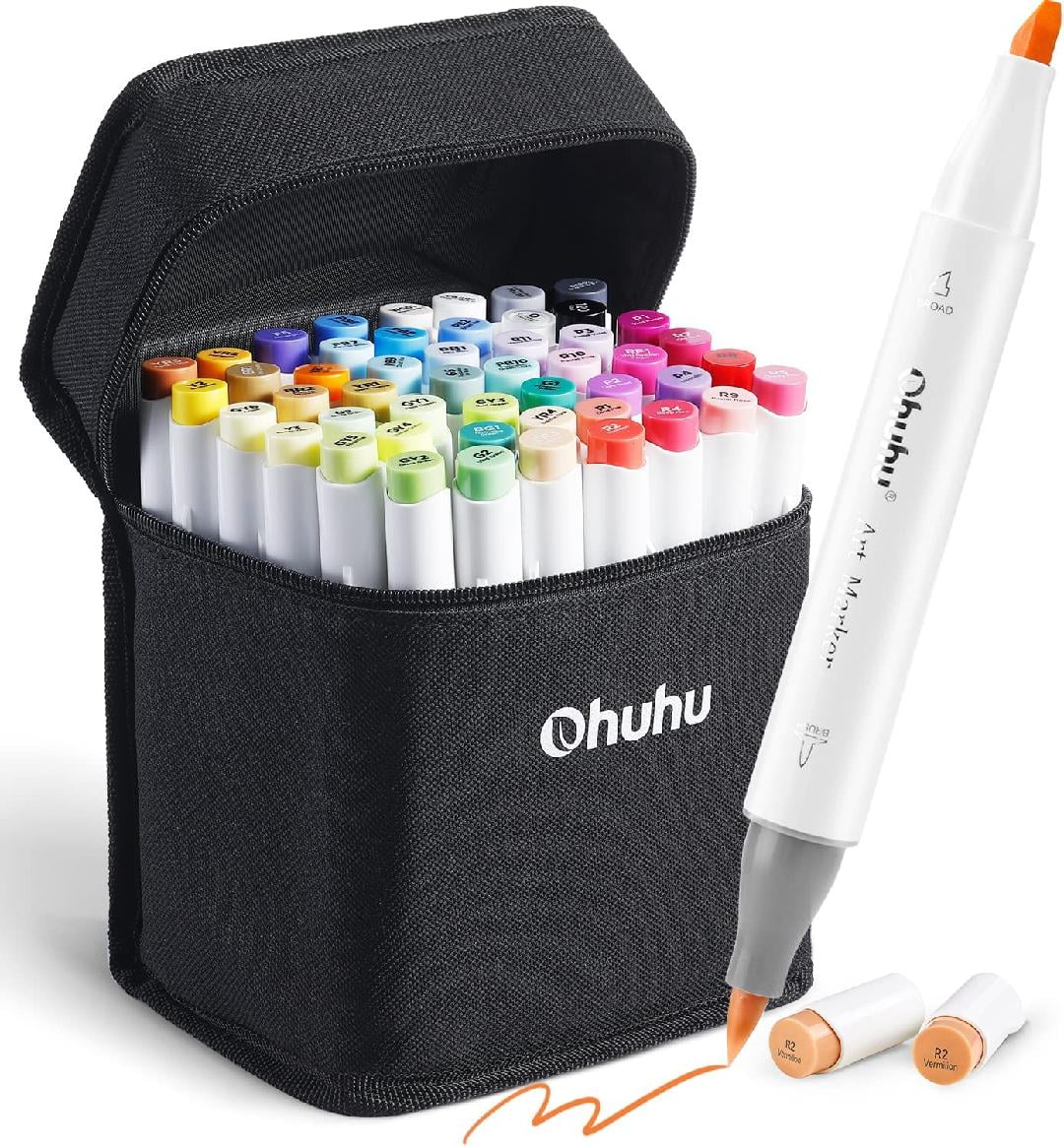 Alcohol Markers Brush Tip: Double Tipped Art Marker Set for Artist ...