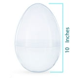 Set of 2 Giant Transparent Jumbo Size Clear Plastic Easter Eggs 10 ...