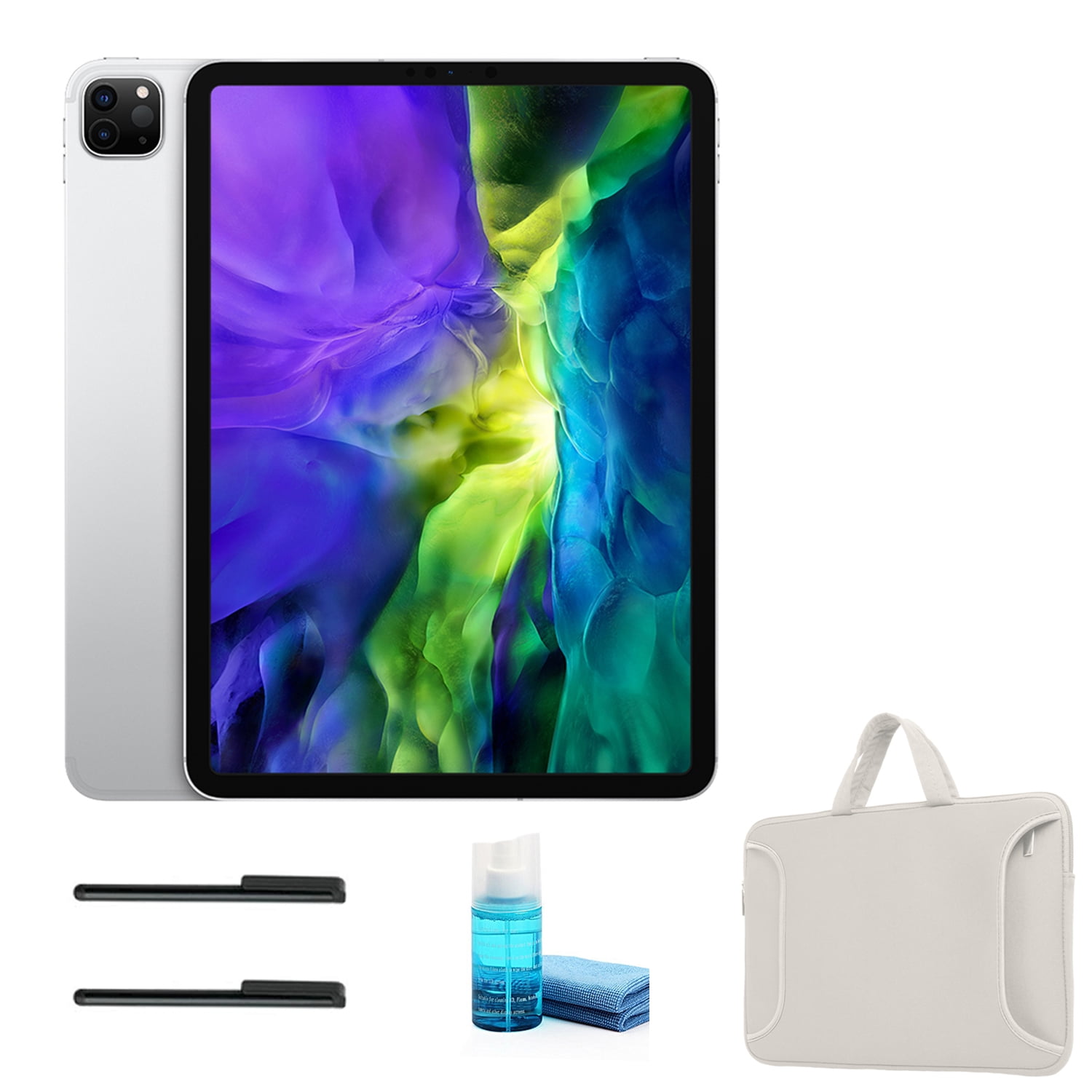 Apple 11" iPad Pro (Early 2020, 1TB, Wi-Fi + 4G LTE, Silver) with White ...