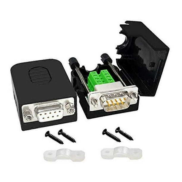 Connecteur DB9 sans soudure RS232 D-SUB série vers terminal de port 9 broches mâle femelle ...