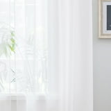 DriftAway Extra Long White Sheer Curtains for Bedroom Living Room 2 ...