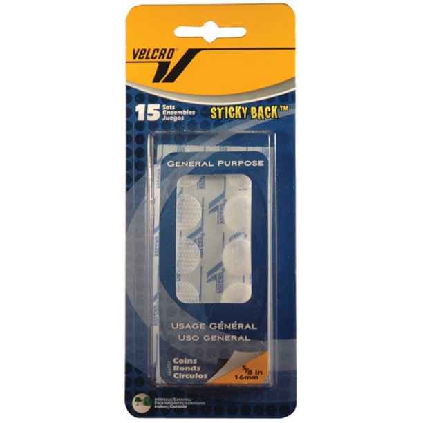 Velcro Tape, 5/8in Coins, 15/Pkg., White - Walmart.com - Walmart.com