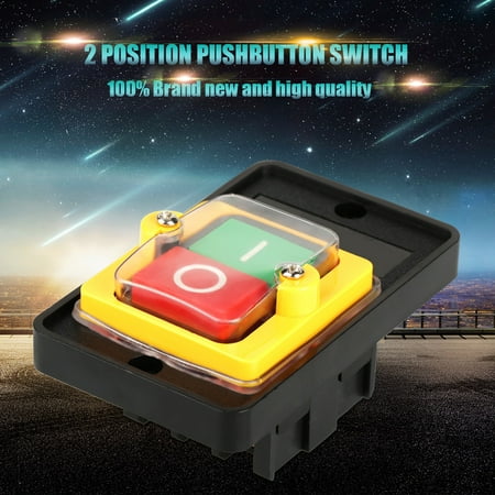 2 Position Pushbutton Switch, Switch, Metal & Plastic 380V 10A Wide ...