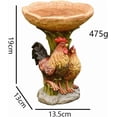Resin Tree Stump Bird Bath with Feeder, Outdoor Standing Birdbath Bowl ...