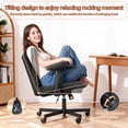 Cross-Legged Office Chair with Wheels & Adjustable Flip-up Arm, Desk ...