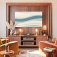 Abstract Wave Effect TV Dust Cover 50 Inch, Watercolor Blue Stripe ...
