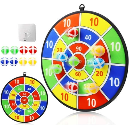 HEIBIN Dart Board for Kids, Safe Kids Indoor Hanging Dart Board, Velcro ...