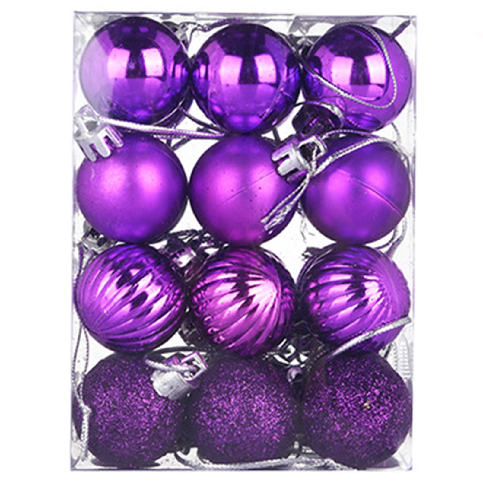 24Pcs 3cm Christmas Tree Color Ball Shatterproof Multi-styles ...