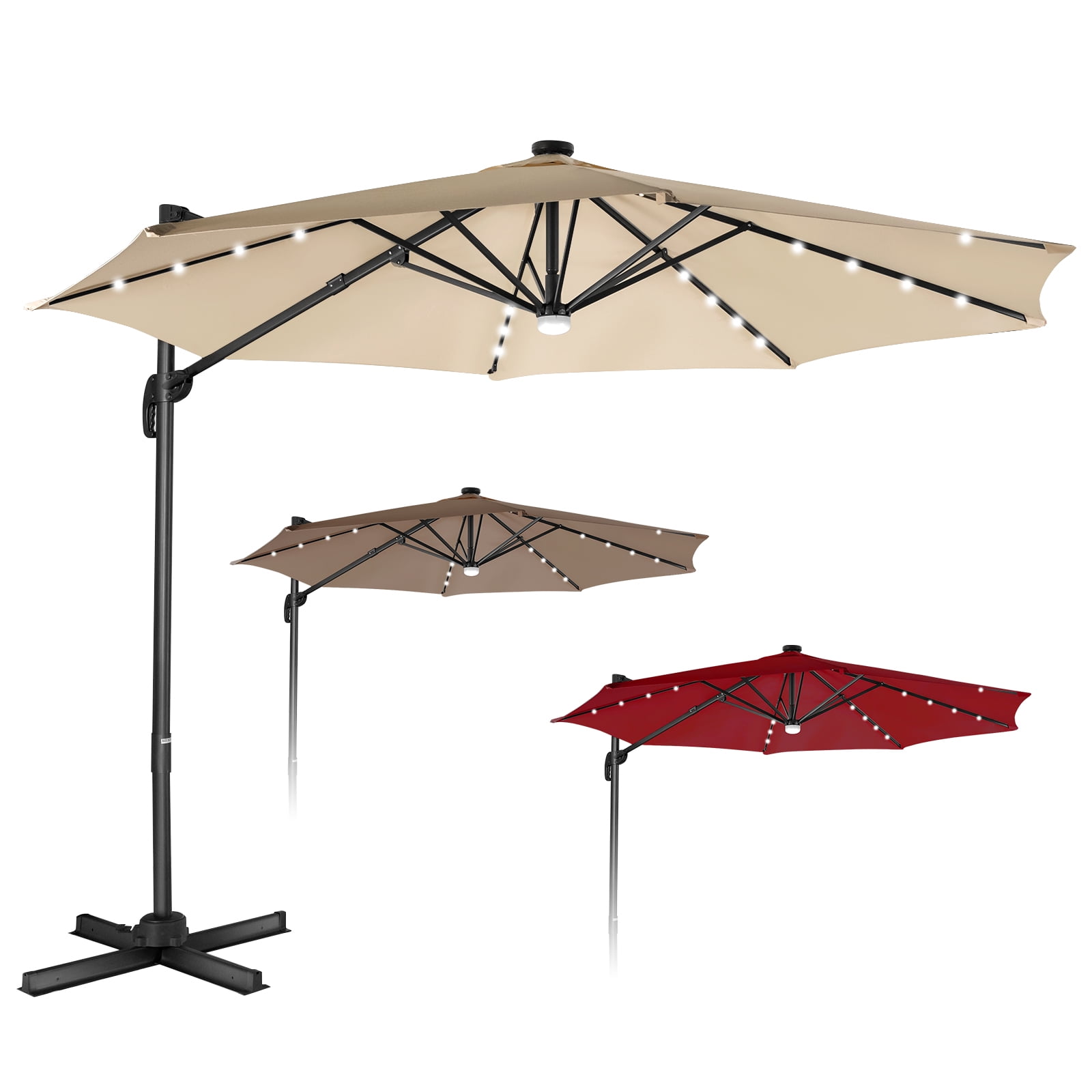 Click here for Patiojoy 10 Ft Aluminum Pole Patio Umbrella Cantil... prices