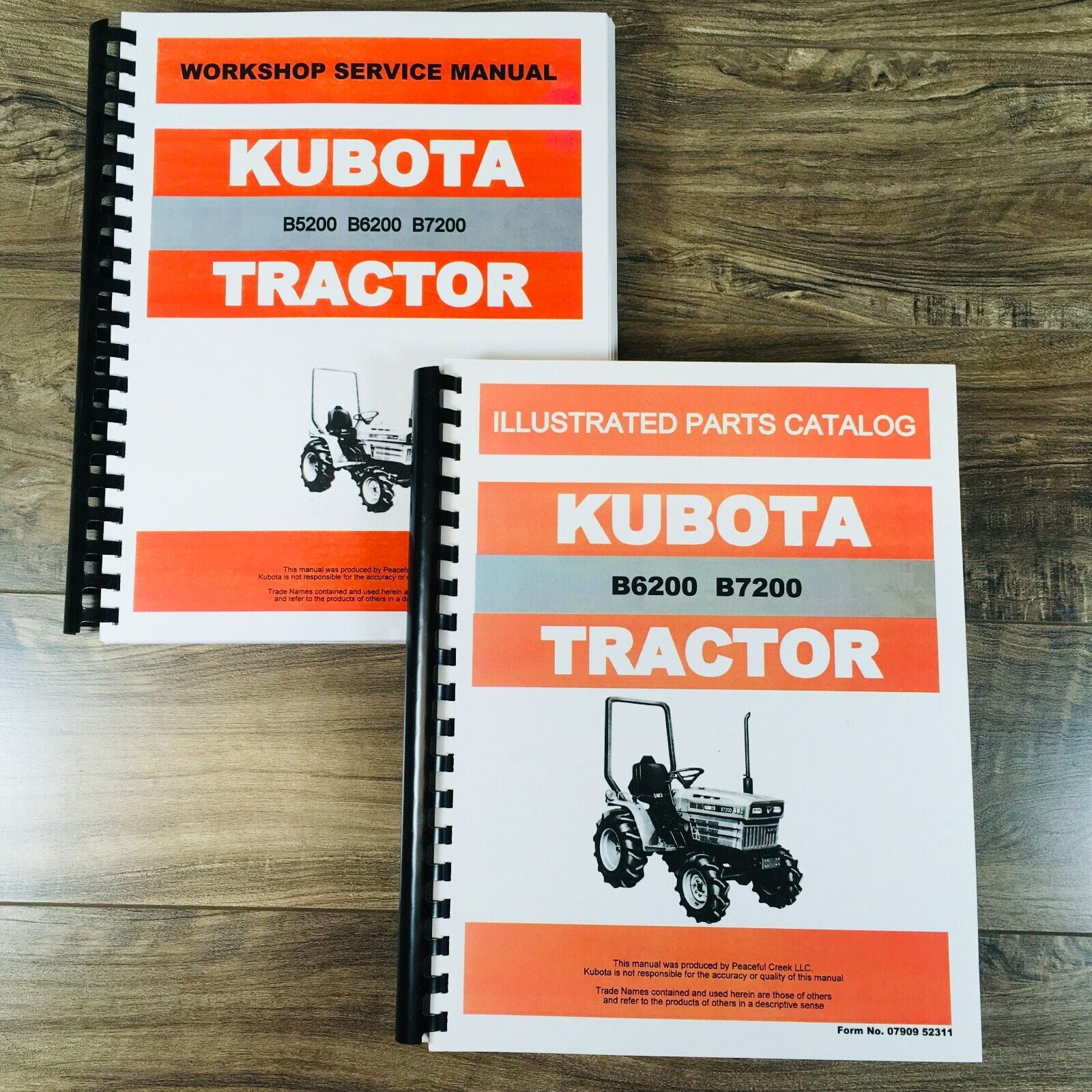 Kubota B6200 B7200 Service Manual Parts Catalog Repair Shop Workshop ...