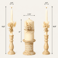 3 Pcs Unity Candles Wedding Ceremony Set, Rustic Style - Walmart.com