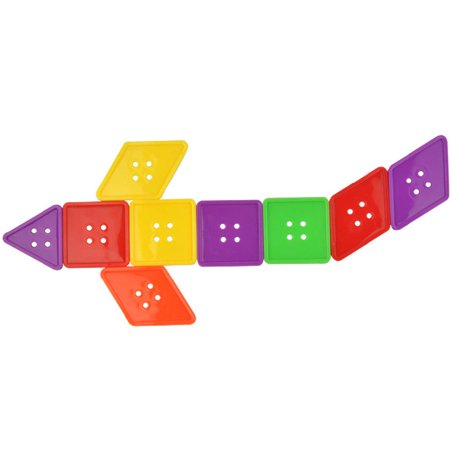 Kids Preschool Lacing Toy Plastic Geometry Buttons Lacing Game Fine ...