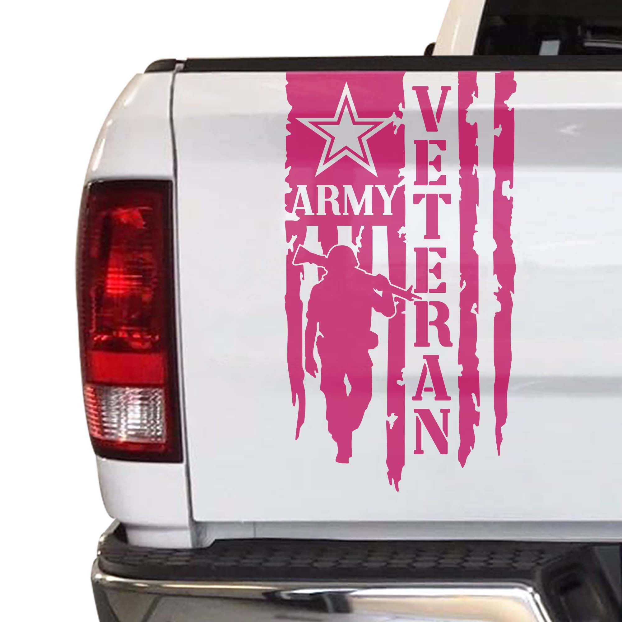 Veteran Army Retired Soldier Distressed American USA US Flag Truck ...