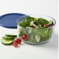 Anchor Hocking Glass Food Storage Container with Lid, 7 Cup Round ...