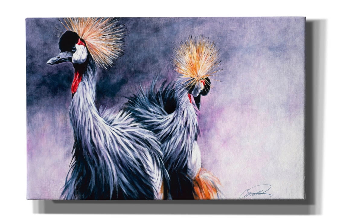 Epic Graffiti 'Crowned Cranes' by Robert Campbell, Canvas Wall Art, 40 ...