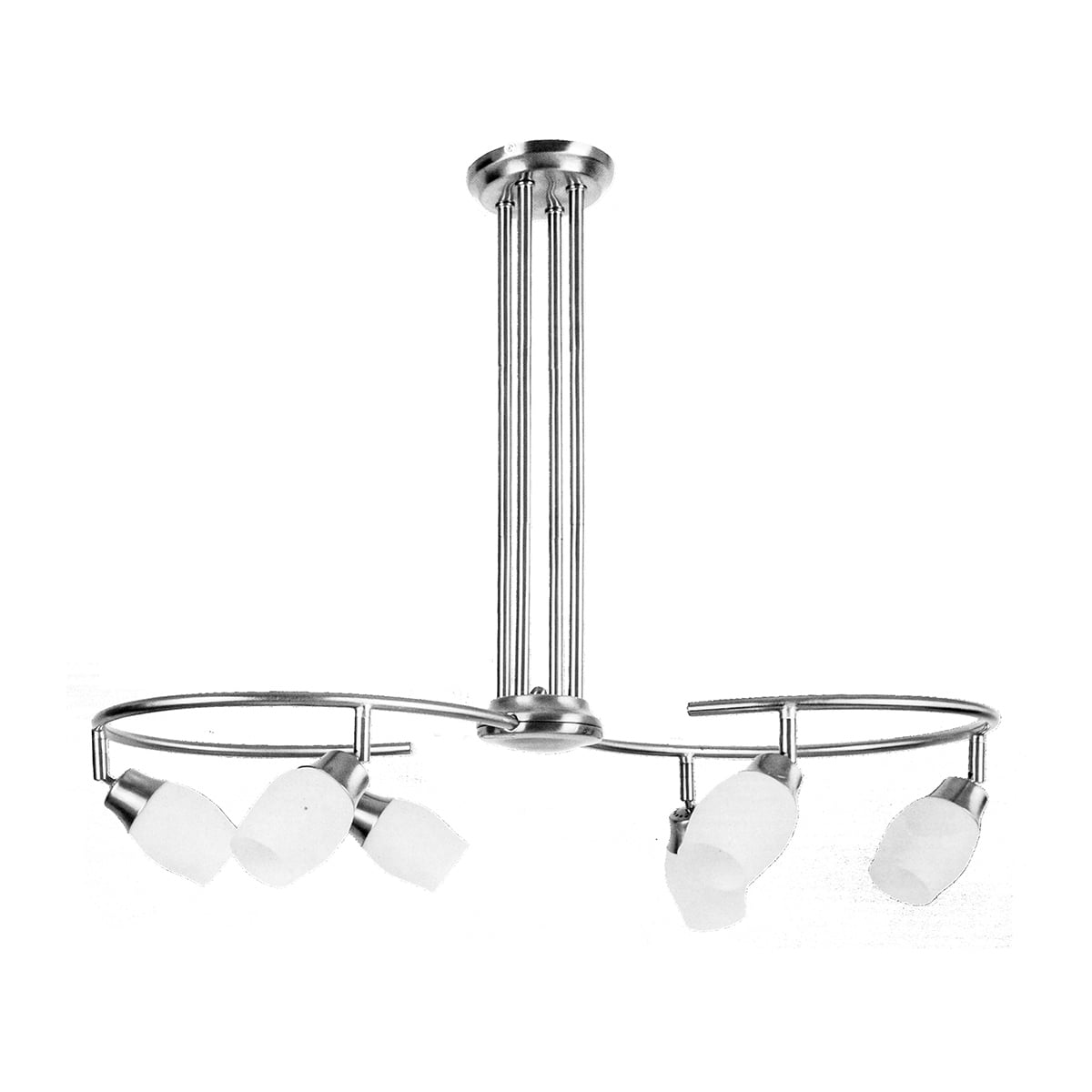 Catalina 6-Light Brushed Steel Standard Fixed Track Light Kit - Walmart.com
