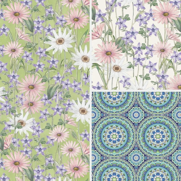 David Textiles Cotton Pre-Cut Wildflowers Collection Fabric, per Yard ...