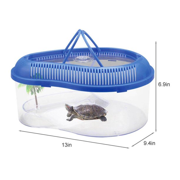 Turtle Cylinder with Bask Platform Raising Brazilian Tortoise Tank ...