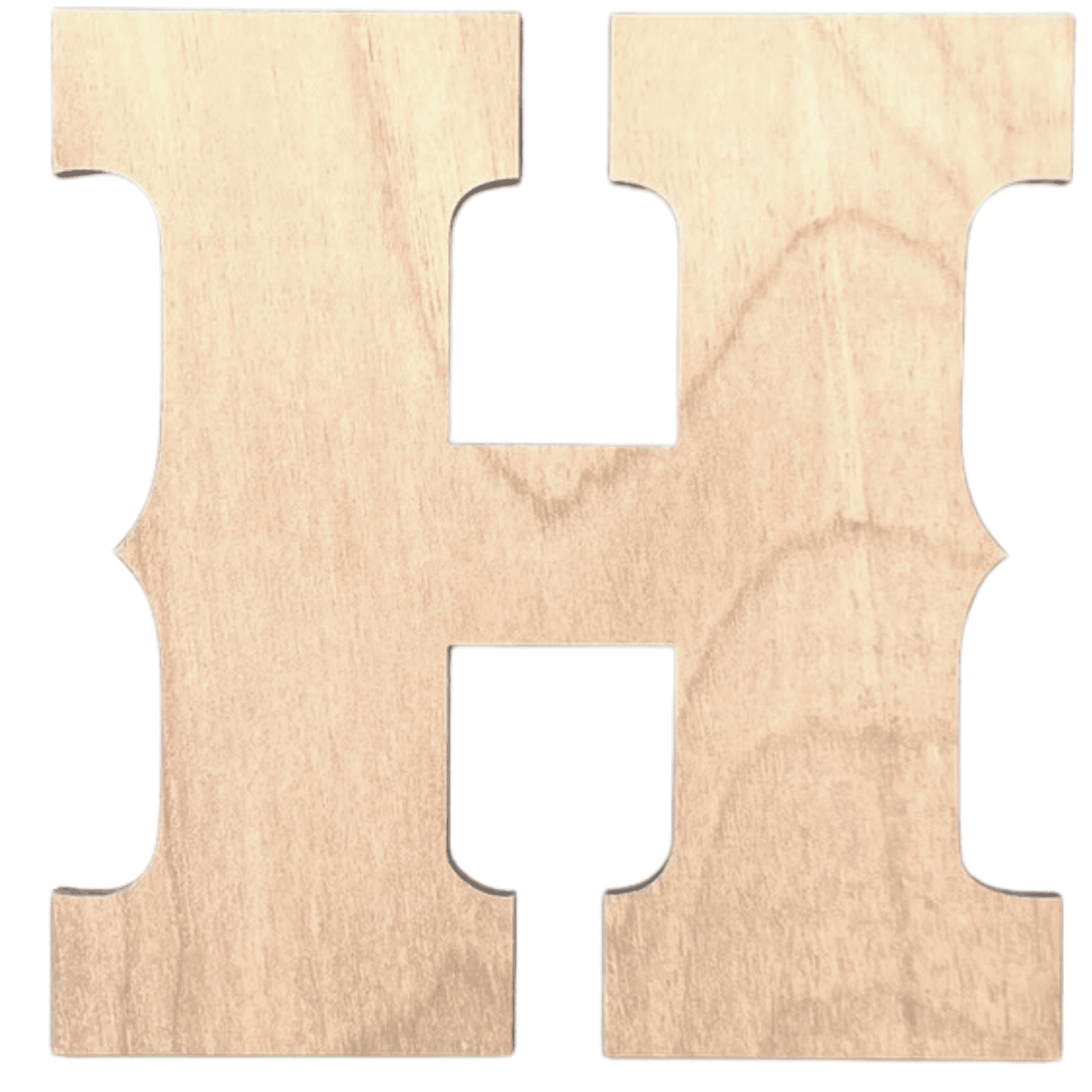 Krafty Supply 8" Tall Western Block - Birch Letter H | 1/4" Thick Birch ...