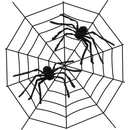 Halloween Decorations 1.5 Meters Giant Spider Web 2 Pieces 30 ...