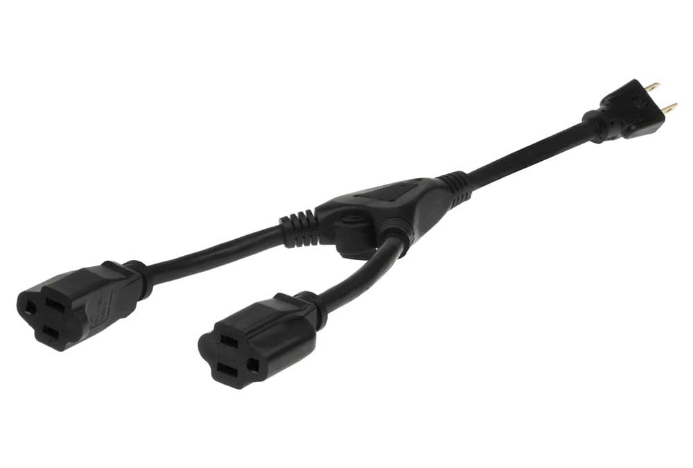SF Cable 1ft NEMA 5-15P to 2 NEMA 5-15R Power Cord Splitter - 14 AWG ...
