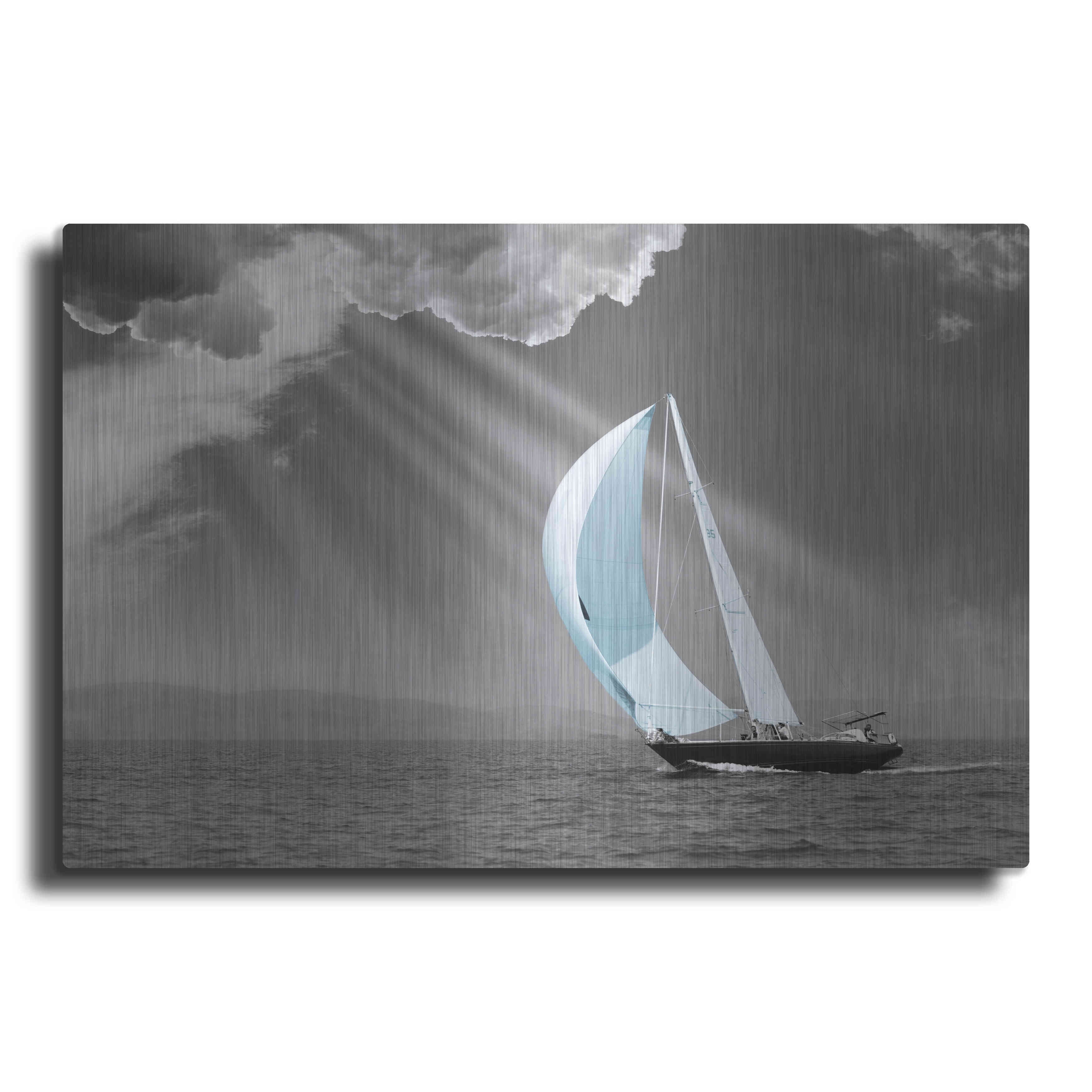 Luxe Metal Art 'Sailing' by Jadei Graphics, Metal Wall Art, 24"x16 ...