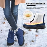Ecetana Winter Snow Boots for Women Comfortable Outdoor Anti-Slip Ankle ...