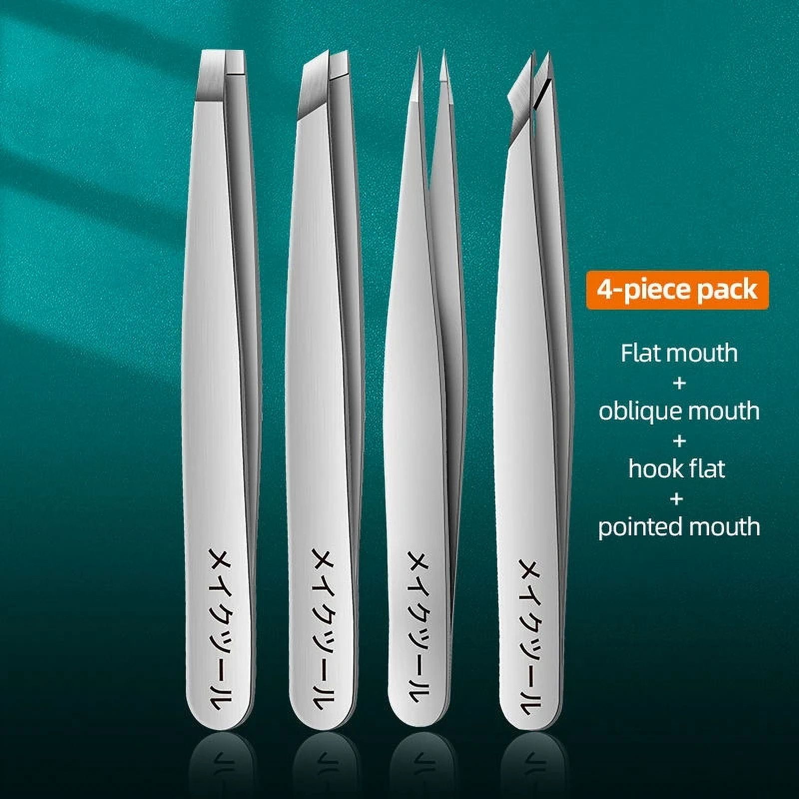 Pinzas de precisión de acero inoxidable para cejas, depilación Facial ...