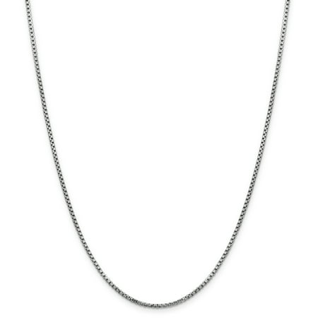 14K White Gold 1.75mm Round Box Chain 18 Inch | Walmart Canada