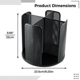 4-Compartment Rotatable Coffee Rack - Plastic Cup & Lid Organizer ...