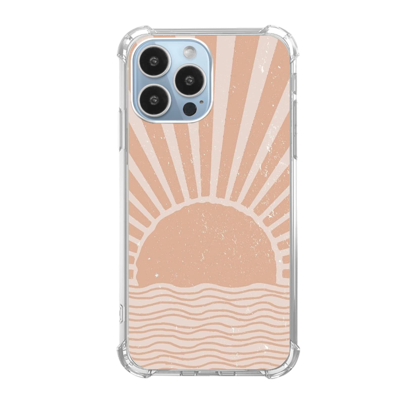 Sun Rays Case for iPhone 13 Pro,Aesthetic Art Design TPU Bumper Cover ...