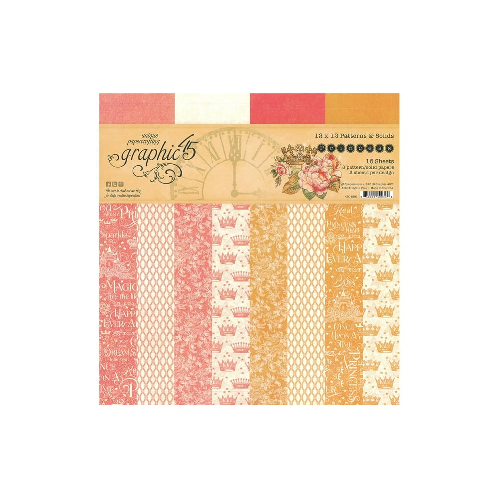 Graphic 45 Princess Paper Pad 12x12 Solid - Walmart.com - Walmart.com