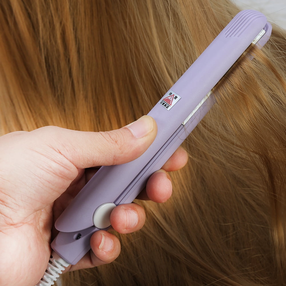 Acouto Mini Hair Straightener Flat Iron Curler 4colors 2 In 1 Mini
