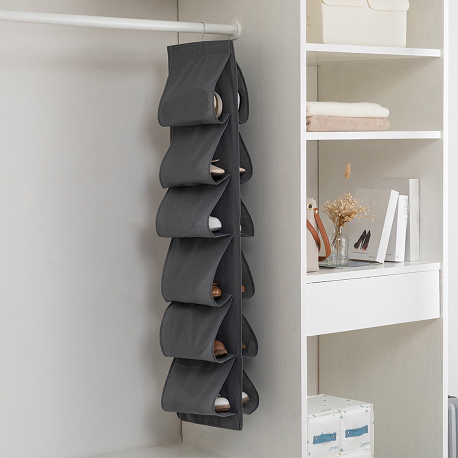 Click here for Hanging Shoe Organizer For Closet With 12 Large Po... prices