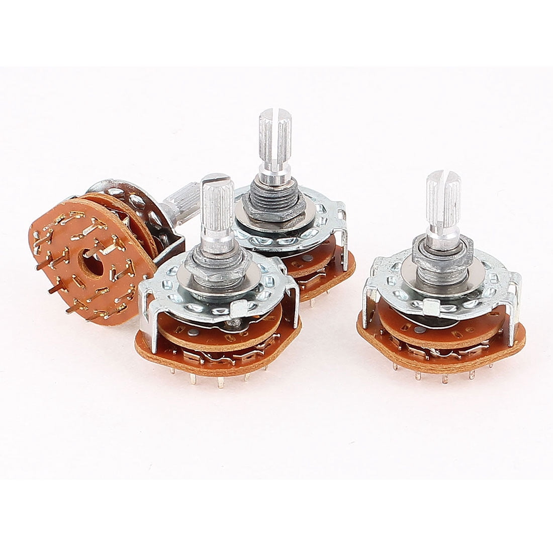 4 x Rotary Switch Potentiometer 3 Pole 4 Position 15 Pins - Walmart.com